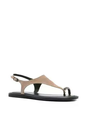 TAMARIS Buckle-fastening Thong Sandals - Neutrals