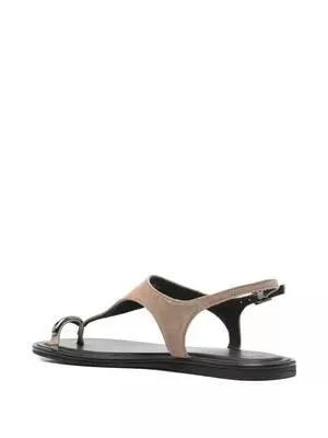 TAMARIS Buckle-fastening Thong Sandals - Neutrals