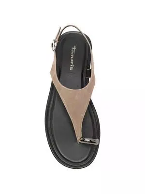 TAMARIS Buckle-fastening Thong Sandals - Neutrals