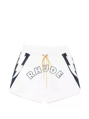 Rhude Logo-print Drawstring Shorts - White