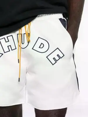 Rhude Logo-print Drawstring Shorts - White