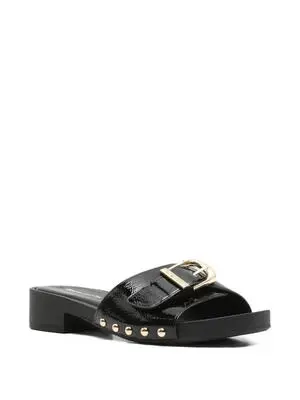 TAMARIS Buckle-detail Studded Sandals - Black