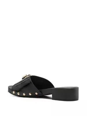TAMARIS Buckle-detail Studded Sandals - Black