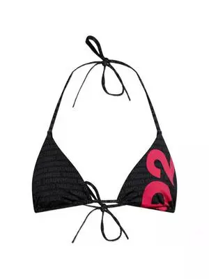 Dsquared2 Logo-print Bikini Top - Black