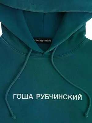 Gosha Rubchinskiy Logo-print Oversized Hoodie - Blue