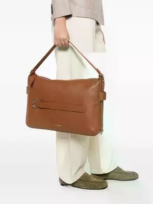 COCCINELLE Grainy Leather Shoulder Bag - Brown