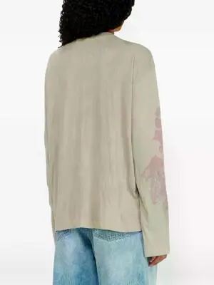 DIESEL® Graphic-print Long-sleeve T-shirt - Neutrals