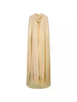 Blumarine Pleated-trim Cape - Neutrals