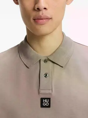 Hugo Logo-patch Polo Shirt - Grey