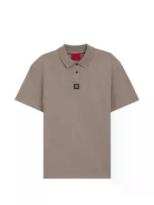 Hugo Logo-patch Polo Shirt - Grey