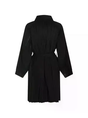 Issey Miyake Pleated Belted Coat