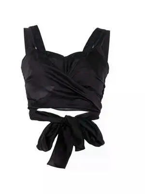 BLUGIRL Sweetheart-neck Cropped Top - Blue