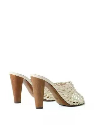 Ralph Lauren Adela Woven Mules - Neutrals