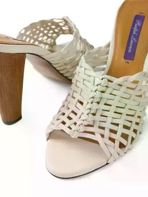 Ralph Lauren Adela Woven Mules - Neutrals