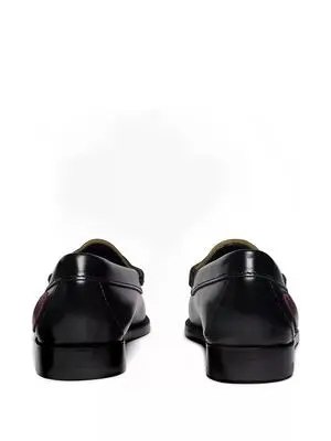 G.H.BASS Metallic-heart Penny Loafers - Black