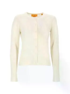 Guest In Residence Compass Jane Pointelle-knit Cardigan - Neutrals