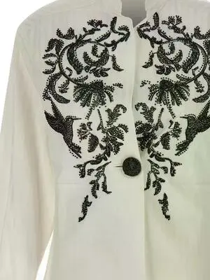 JACQUES WEI Floral Sequin Jacket - Neutrals