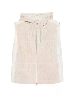 PANICALE Sequin-embellished Hooded Gilet