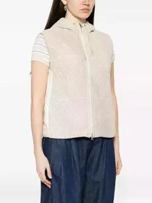 PANICALE Sequin-embellished Hooded Gilet