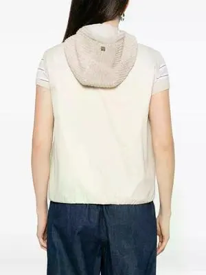 PANICALE Sequin-embellished Hooded Gilet