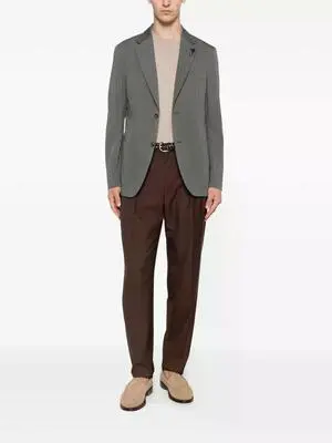 LARDINI Notch-lapel Single-breasted Blazer - Grey