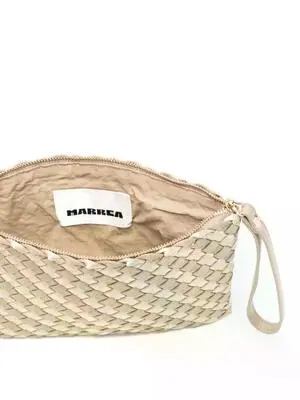 MARREA Woven-design Clutch Bag
