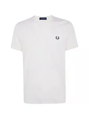 Fred Perry Embroidered Laurel Wreath T-shirt - Neutrals