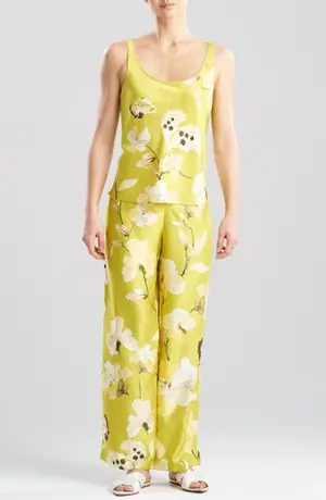 Natori Aurelia Charmeuse Pajamas - Chartreuse
