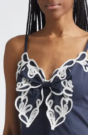 Cinq À Sept Embroidered Paisley Cotton Dress