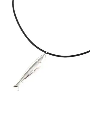Madewell Fish Pendant Cord Necklace