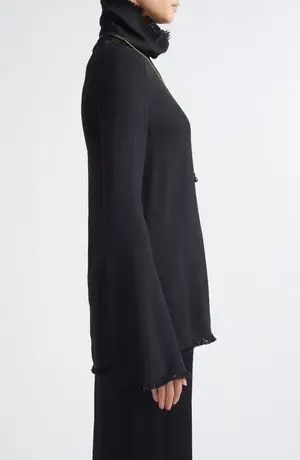 TOTEME Slim-fit Top With Frayed Edges
