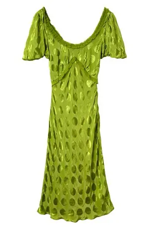 DAMSON MADDER Aoife Dot Satin Jacquard Dress