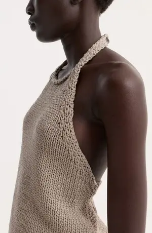 RÓHE Chunky Cotton Halter Top