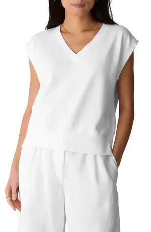 Eileen Fisher Organic Cotton Sleeveless Top - White