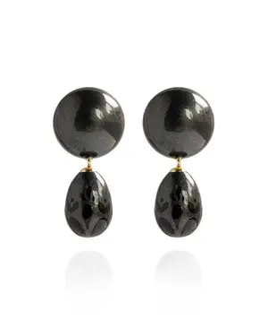 SAULE LABEL Calista Drop Earrings - Phantom Black