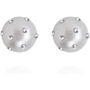 SAULE LABEL Gaia Jet Petite Earrings With Crystals - Cloudy Sky