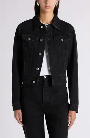 Bottega Veneta Intrecciato Collar Denim Jacket