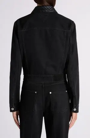 Bottega Veneta Intrecciato Collar Denim Jacket