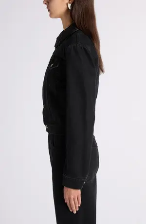 Bottega Veneta Intrecciato Collar Denim Jacket