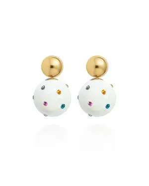SAULE LABEL Lilou Jet Earrings - Creme