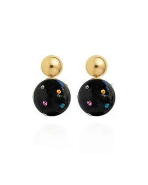 SAULE LABEL Lilou Jet Earrings - Raven