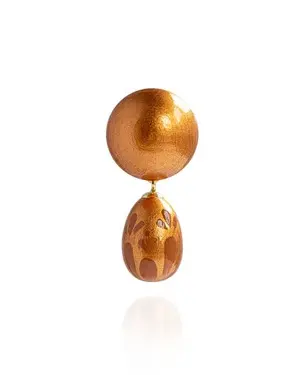 SAULE LABEL Calista Brooch Molten Copper