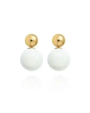 SAULE LABEL Lilou Stud Earrings Creme