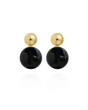 SAULE LABEL Lilou Stud Earrings Raven