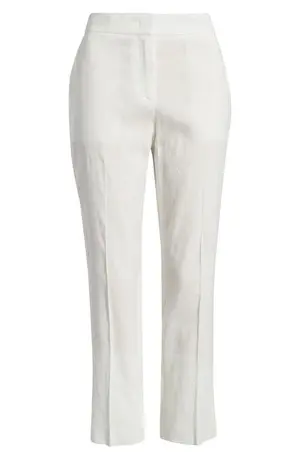 BOSS Tapria Slim Fit Crop Trousers - Bright White