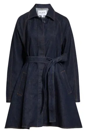 Alaïa Paneled Denim Jacket - Bleu Brut
