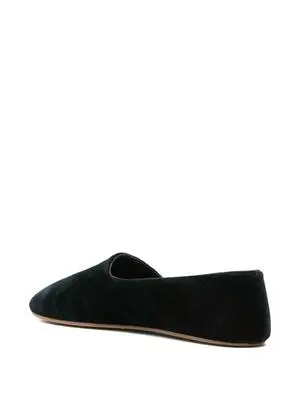 THE ROW Ponti Velvet Slippers - Blue