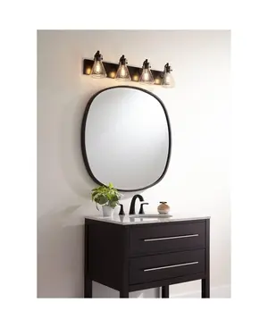 POSSINI EURO DESIGN Bath Kit: Possini Euro Cindy Bath Light With Uttermost Webster Wall Mirror