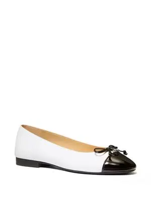Michael Kors Piper Cap-toe Ballet Flats - White