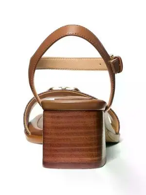 Michael Kors Logo-plaque Sandals - Brown